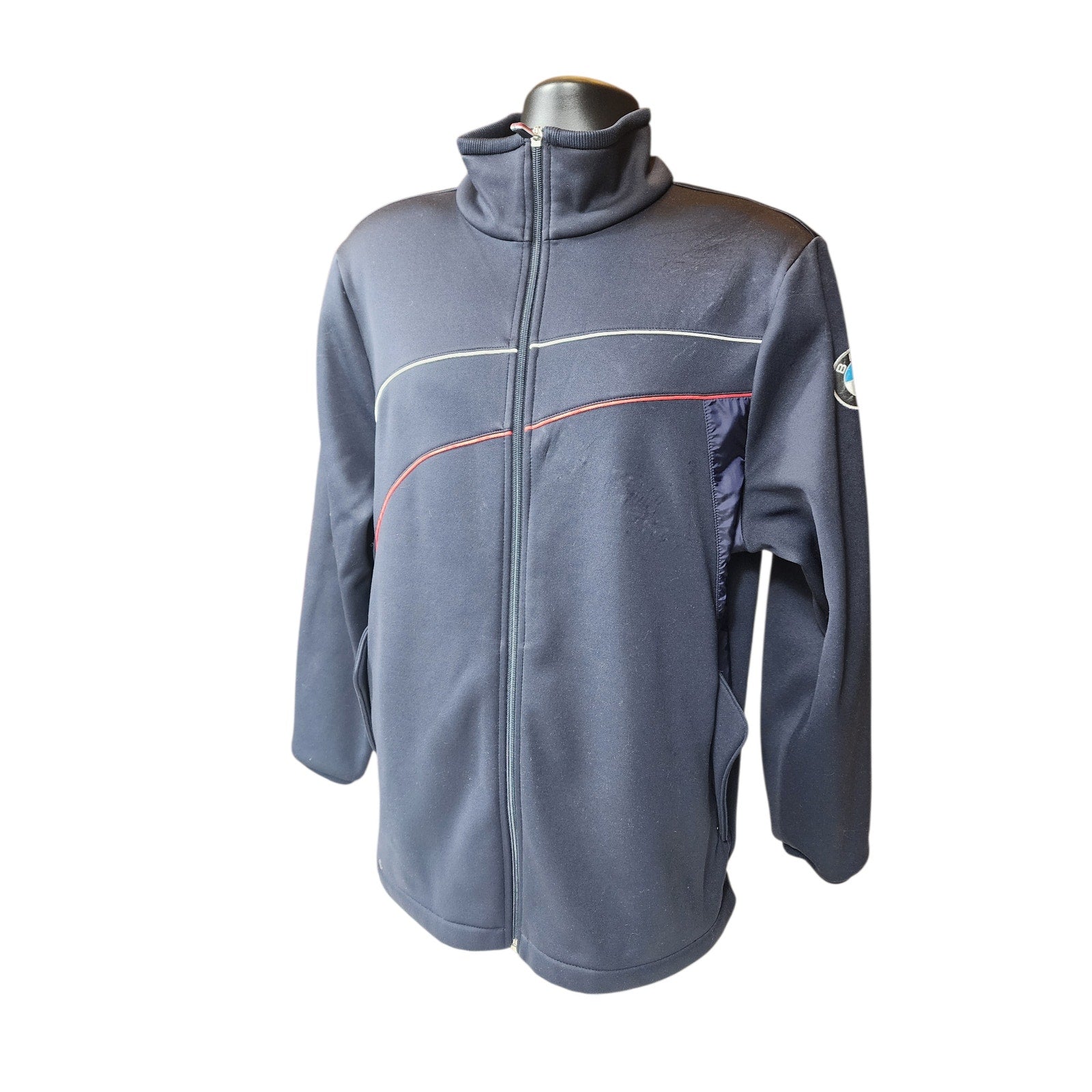 BMW Motorsport Puma Track Jacket Mens XL Full Zip Navy Blue Logo Racin ...