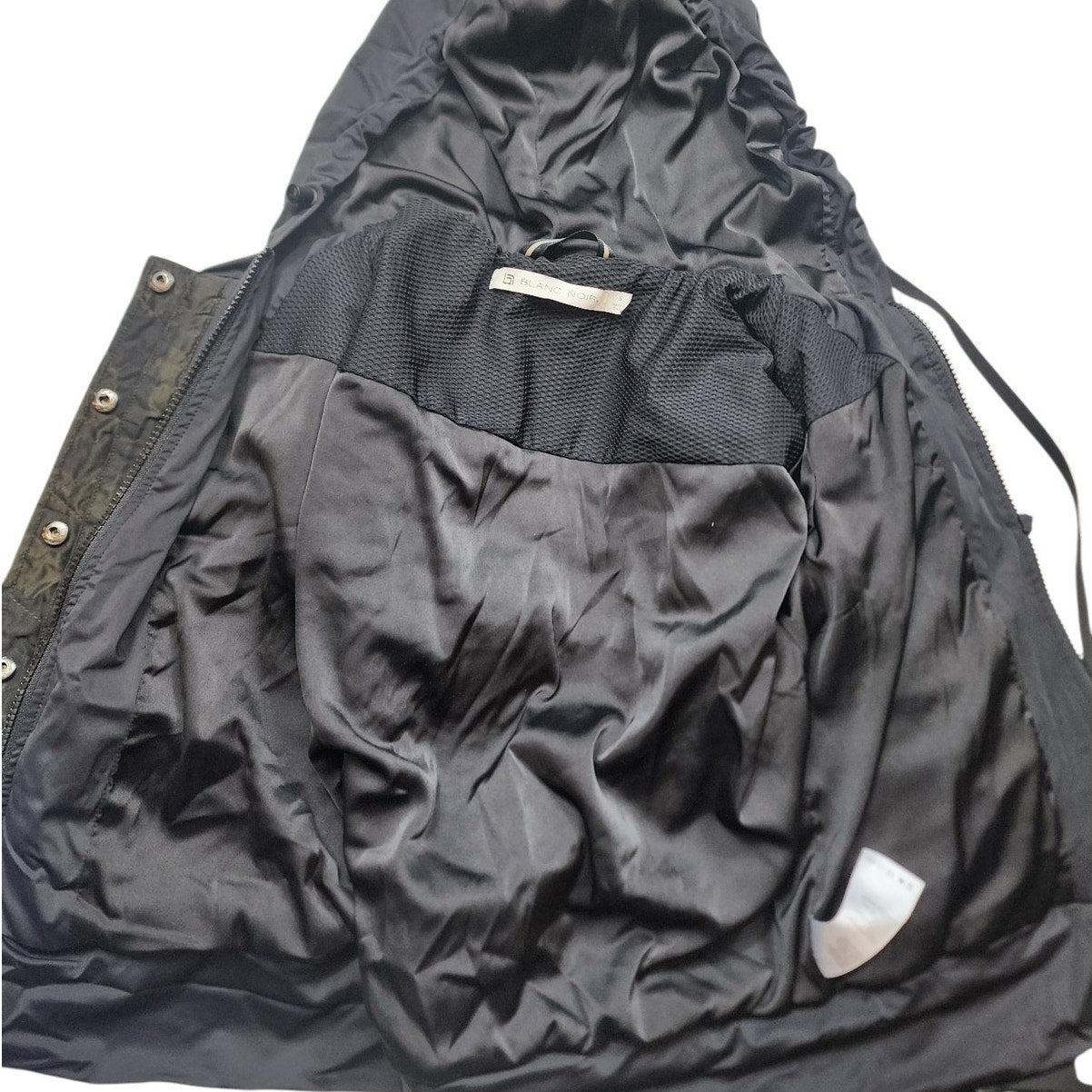 Blanc Noir Jacket Womens Small Skyfall Hooded Aviator Camo Zip Up Wind ...